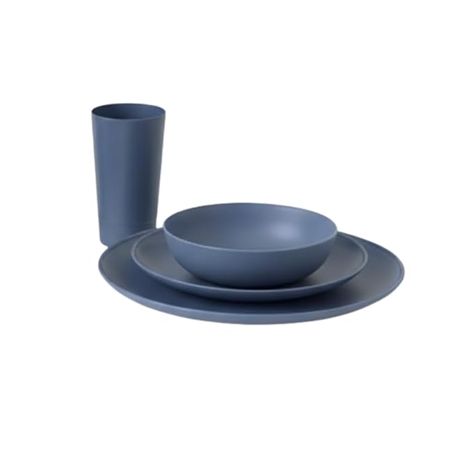 IKEA VITABBORRE 8-Piece Dinnerware Set, Blue — digitalshoppy.in