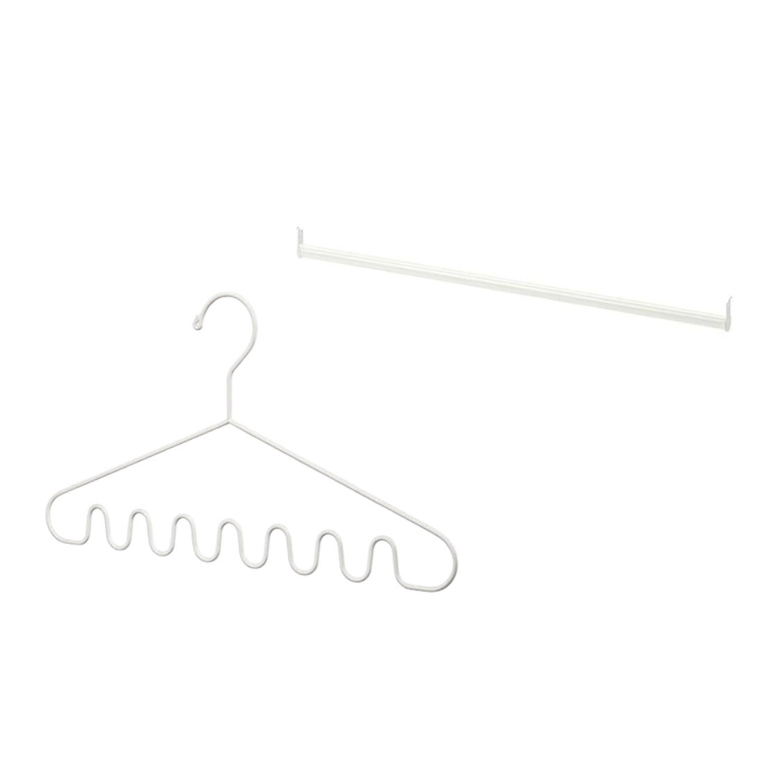 IKEA BOAXEL Clothes rail, white, 80cm with STAJLIG Multifunction hange ...
