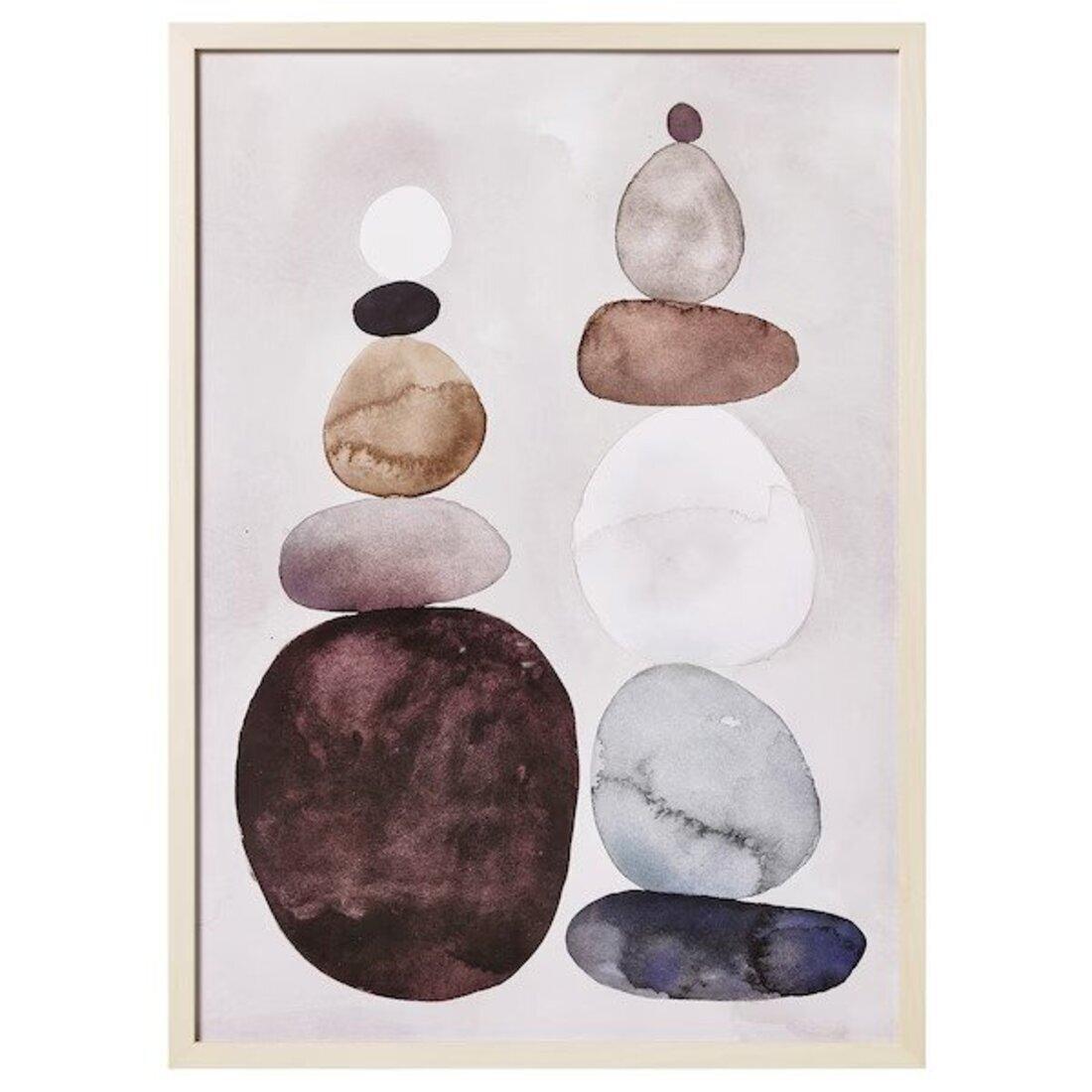 IKEA RIBBA Frame with Poster - Stacked Colors Design, 50x70 cm ...