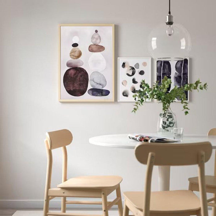 IKEA RIBBA Frame with Poster - Stacked Colors Design, 50x70 cm ...