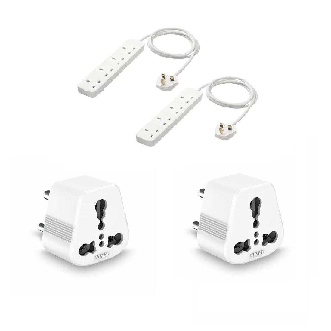 IKEA KOPPLA 4-way socket with 2 Universal Conversion Plug 6Amp to 16Amp ...